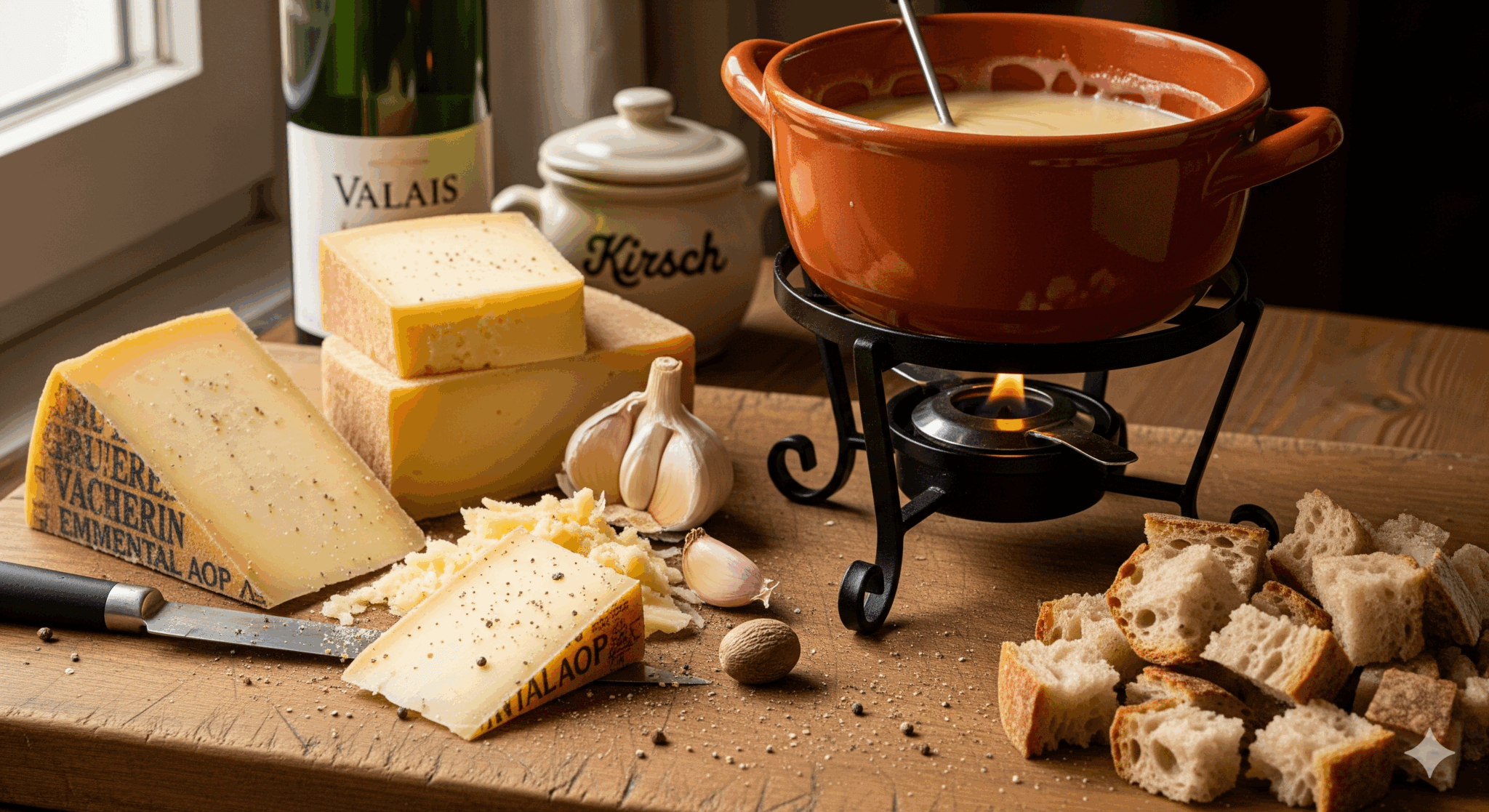 Recette de la véritable fondue Suisse - Tout un fromage